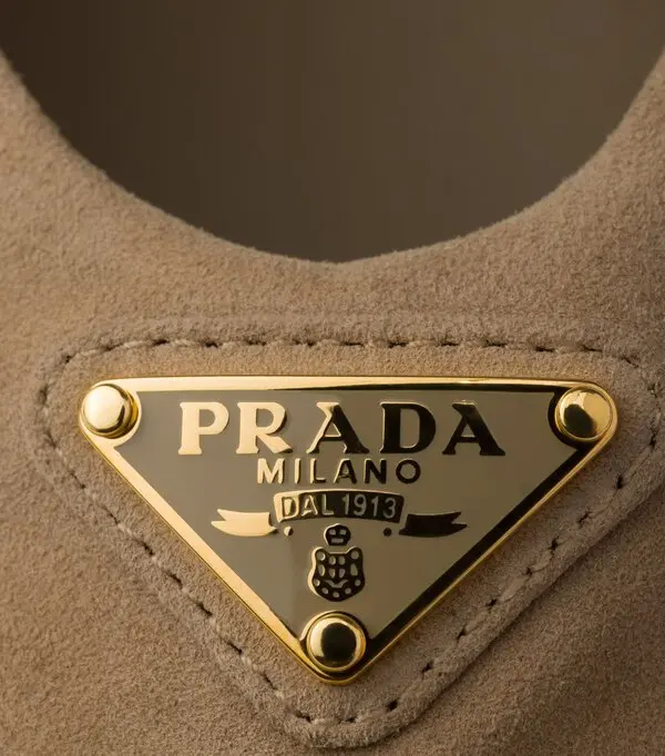 Prada Suede Ballet Flats - Neutral