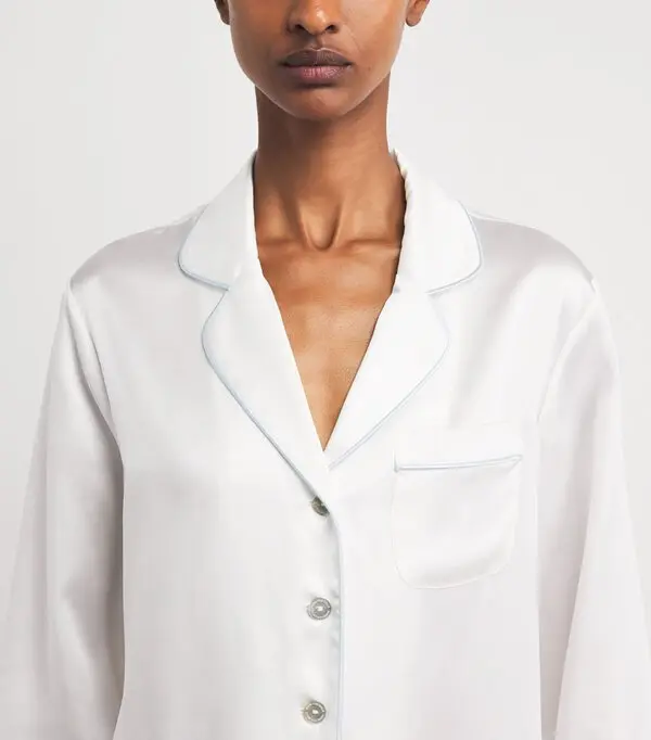 Olivia Von Halle Silk Coco Pyjama Set - Ivory