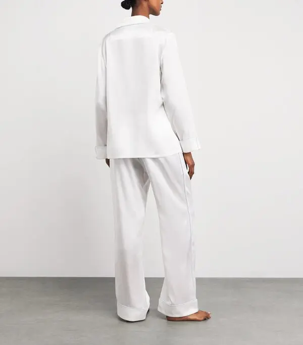 Olivia Von Halle Silk Coco Pyjama Set - Ivory