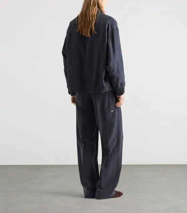 Prada Silk Wide-leg Trousers
