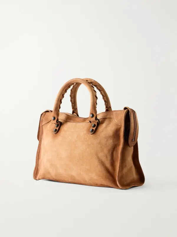 Balenciaga Le City Small Suede Shoulder Bag - Brown