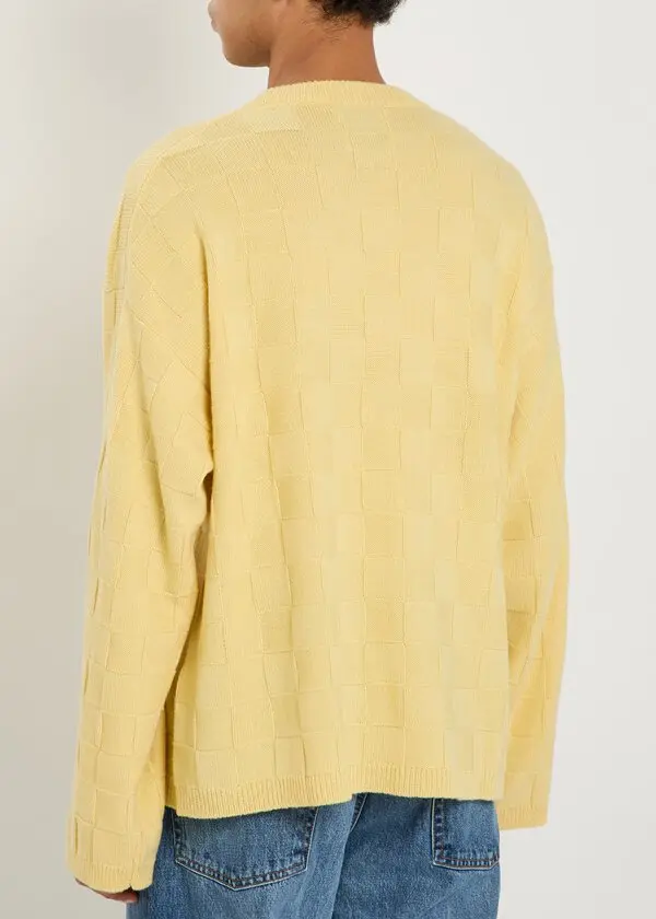 THE ELDER STATESMAN Culver Checked Cashmere Jumper