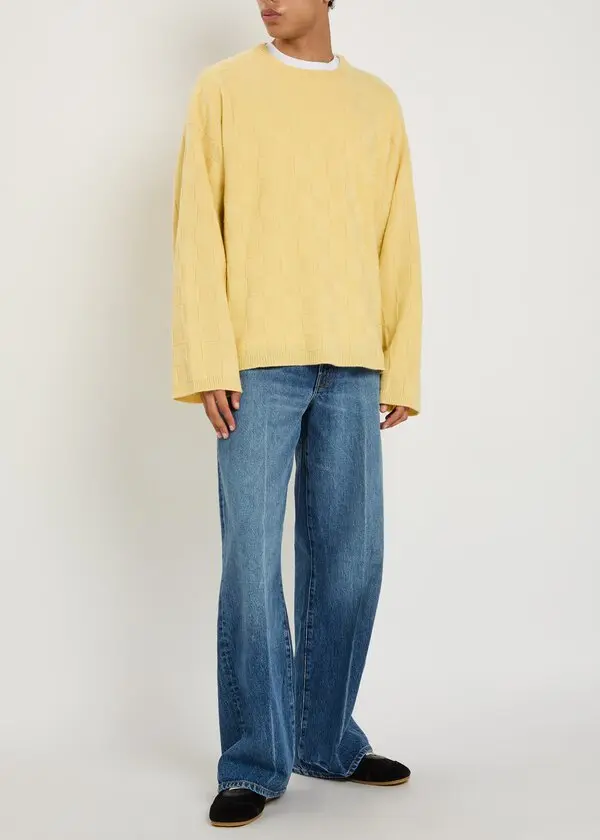 THE ELDER STATESMAN Culver Checked Cashmere Jumper