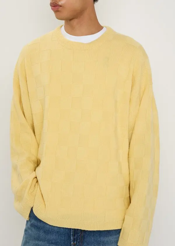 THE ELDER STATESMAN Culver Checked Cashmere Jumper