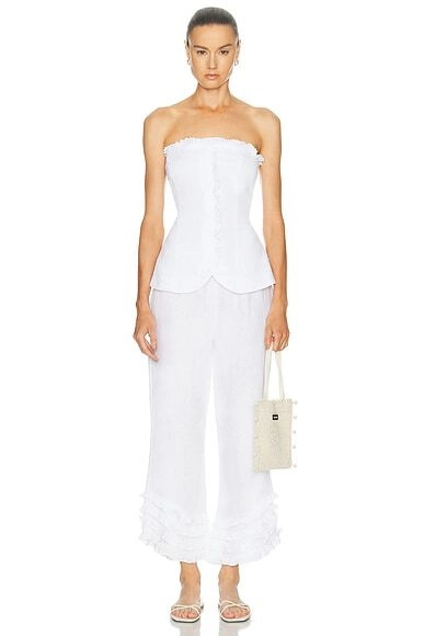 Posse Florence Strapless Top - Ivory