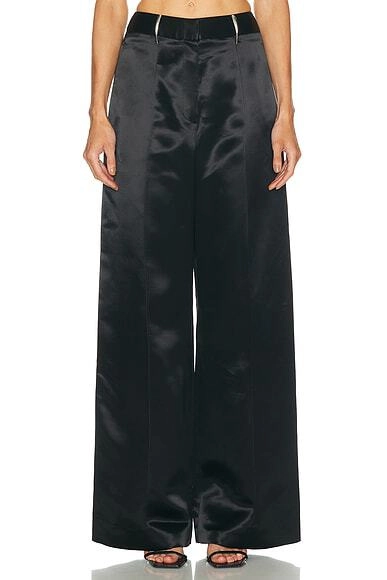 GRACE LING Pleated Claw Wide Leg Trouser