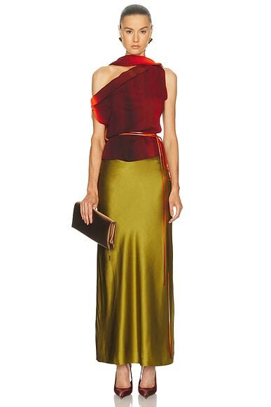 LAQUAN SMITH Asymmetrical Scarf Top