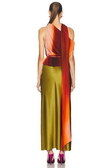 LAQUAN SMITH Asymmetrical Scarf Top