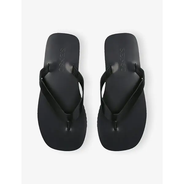Senso Leather Flip-flops - Black