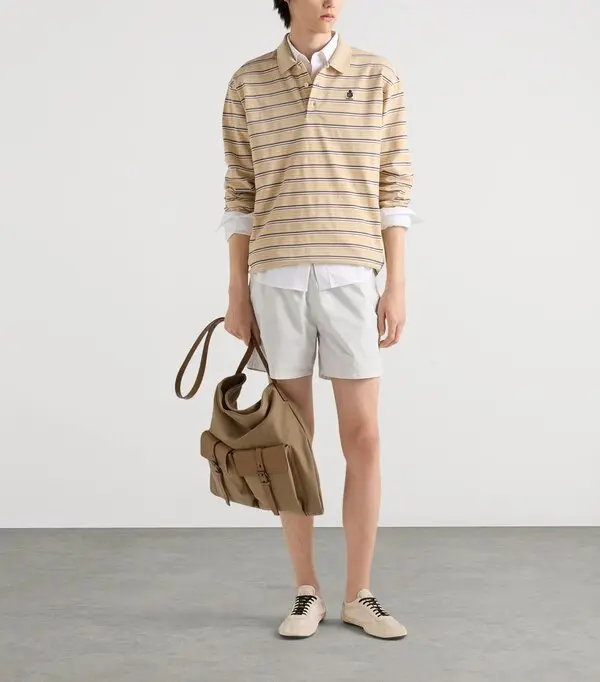 Prada Canvas And Leather Shoulder Bag - Neutral