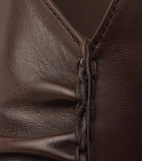 Prada Leather Mules - Brown