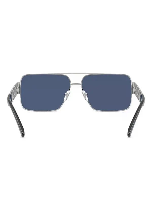 Versace Greca Rectangle-frame Sunglasses