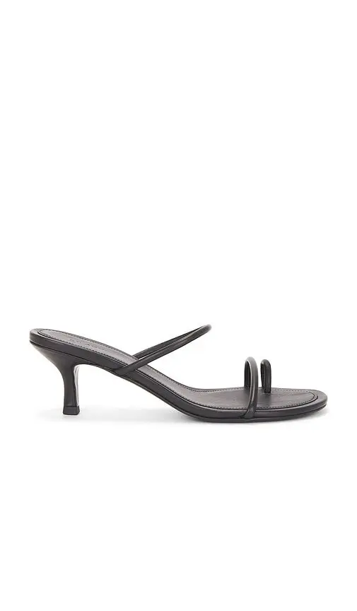 ST. AGNI Minimal Strap Heel - Black