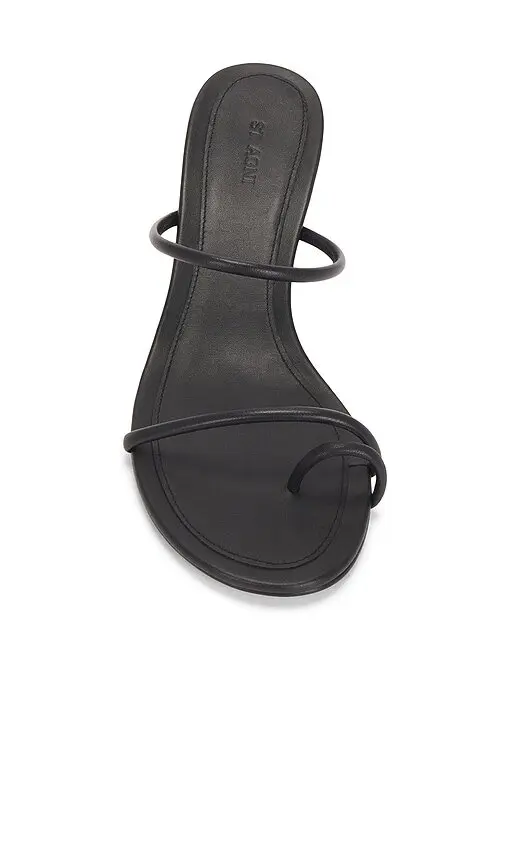 ST. AGNI Minimal Strap Heel - Black