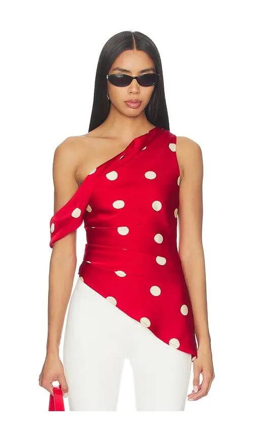 MORE TO COME Mindy Off Shoulder Top - Red