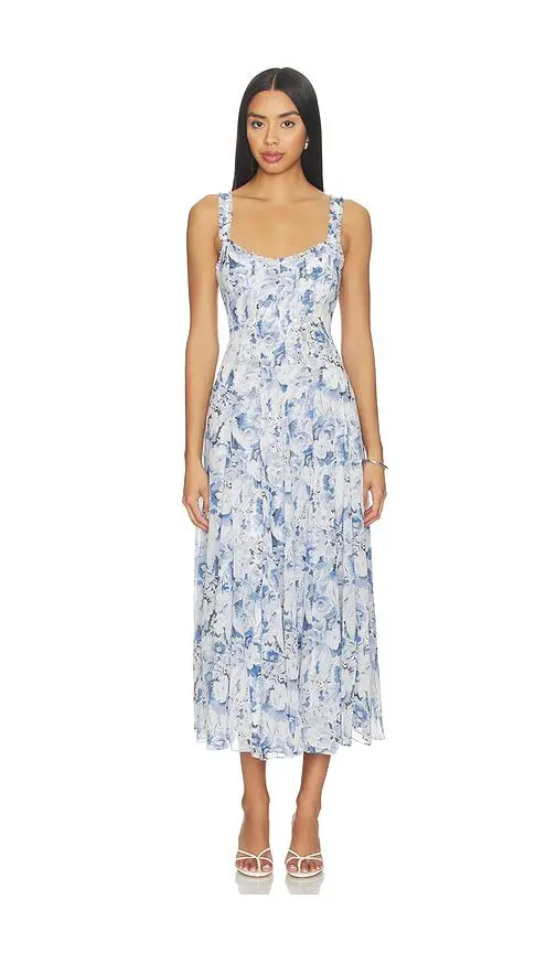 Cinq À Sept Heirloom Petals Marmo Dress - Navy
