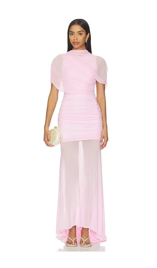 Amanda Uprichard X Revolve Evianna Mesh Gown - Pink
