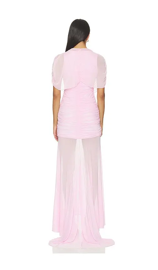 Amanda Uprichard Evianna Mesh Gown - Pink