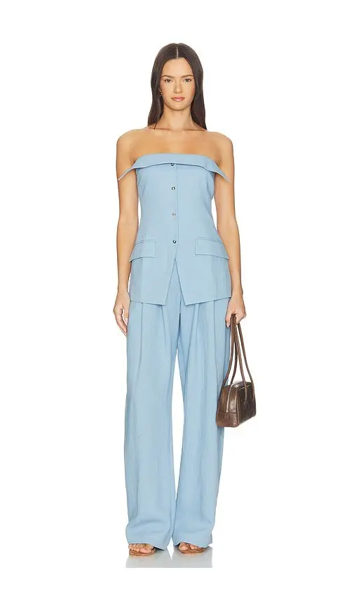Nanushka Maleah Top - Baby Blue