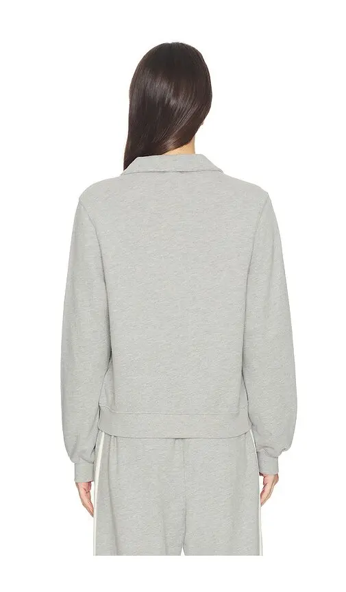 Donni. The Eco-terry Polo Sweatshirt - Light Grey