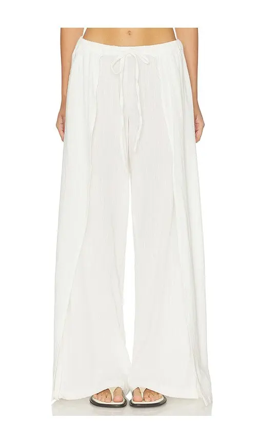 DL1961 Palazzo Low-rise Relaxed Cotton Gauze Pant