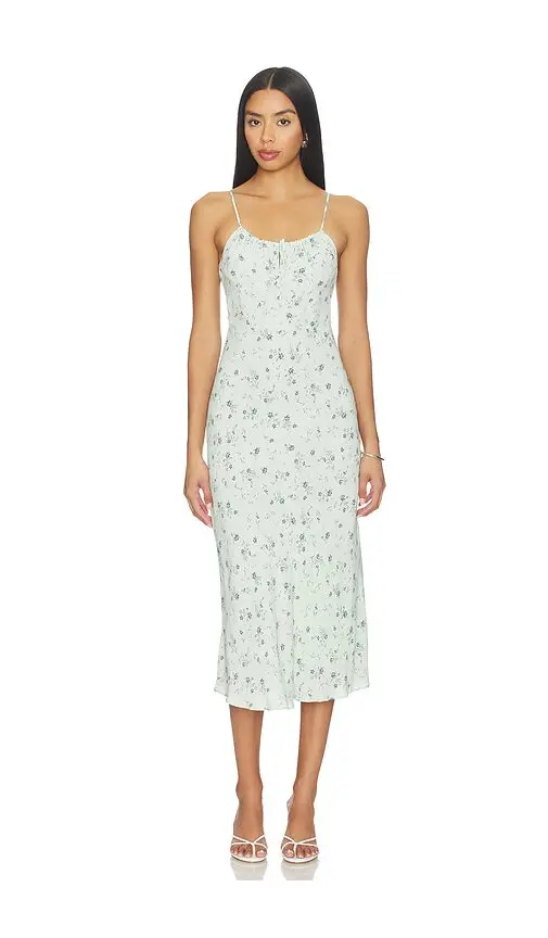 FAVORITE DAUGHTER The One That Got Away Midi Dress - Sage