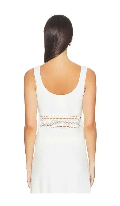 Simkhai Fitzgerald Open Stitch Knit Tank - Ivory