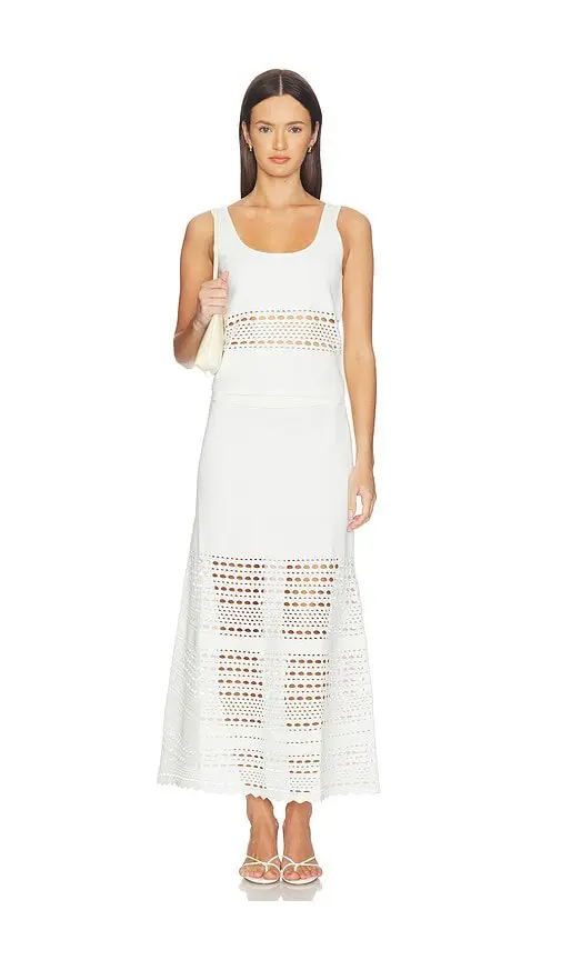 Simkhai Fitzgerald Open Stitch Knit Tank - Ivory