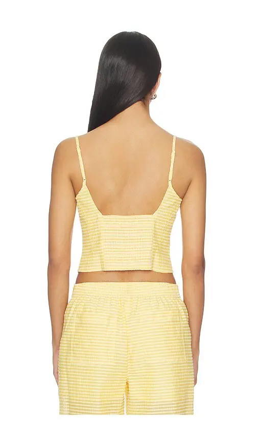 Simkhai Lenora Bustier Top - Yellow