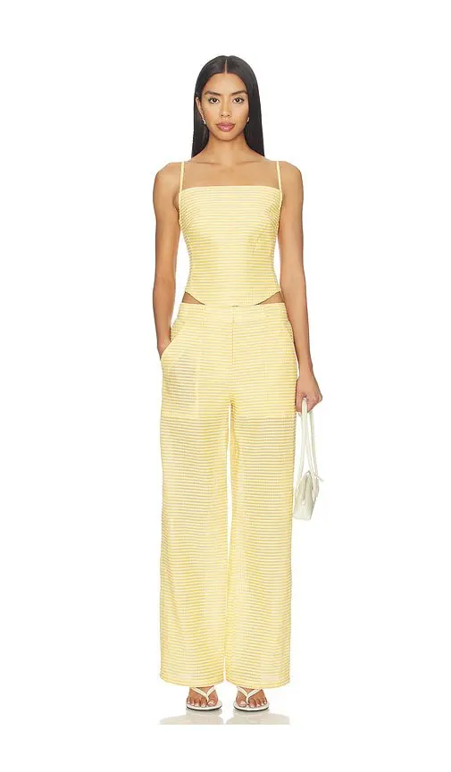 Simkhai Lenora Bustier Top - Yellow