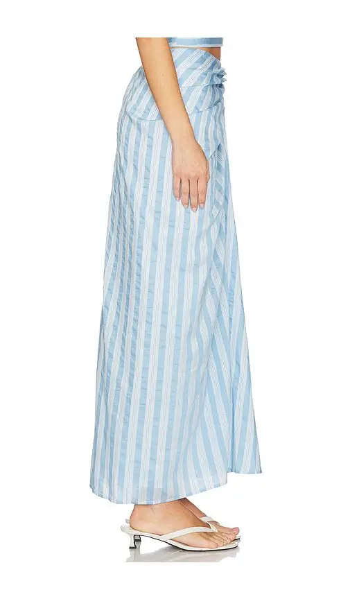 Simkhai Liorra Yarn-dye Draped Skirt