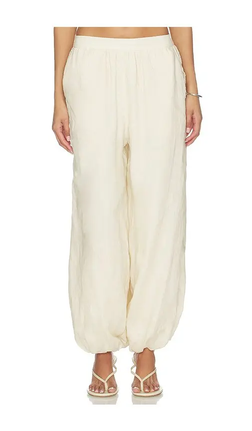 Simkhai Selah Linen Lace Balloon Pant - Beige