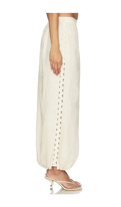 Simkhai Selah Linen Lace Balloon Pant - Beige