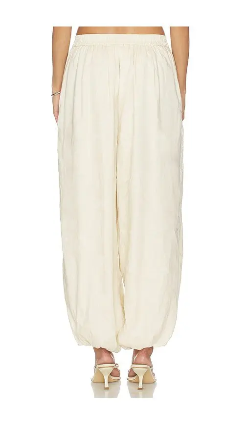 Simkhai Selah Linen Lace Balloon Pant - Beige