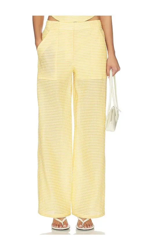 Simkhai Shepard Wide Leg Trouser - Yellow