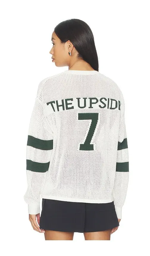 The Upside Fenway Sebastian Knit Crew Sweatshirt - Cream