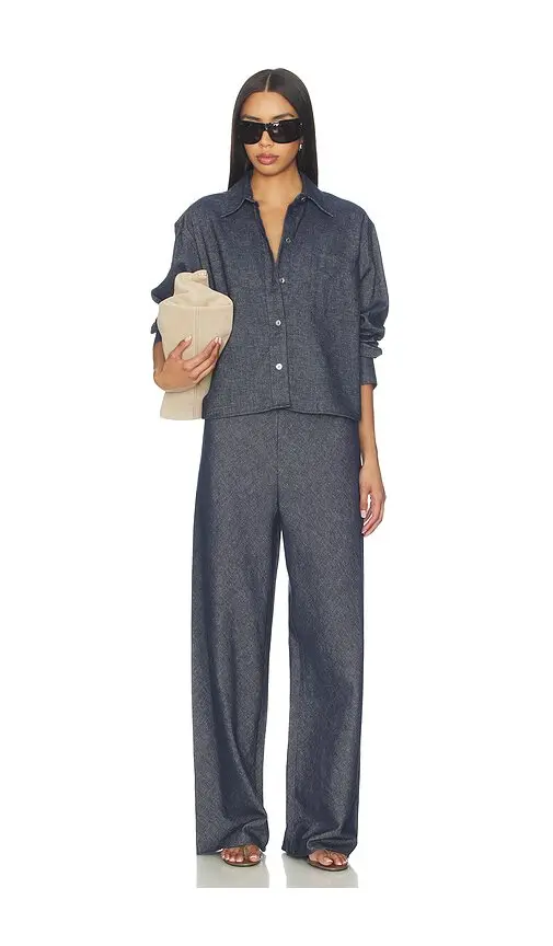 Vince Cropped Long Sleeve Shirt