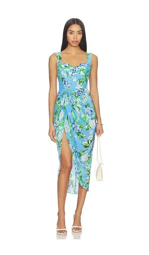 Yumi Kim Printed Midi Dress - Blue
