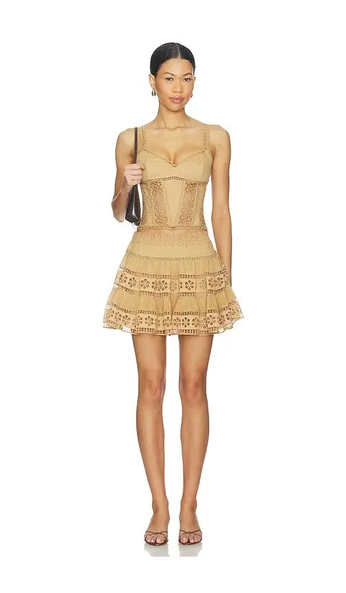 Charo Ruiz Ibiza Poppy Bustier Top - Tan
