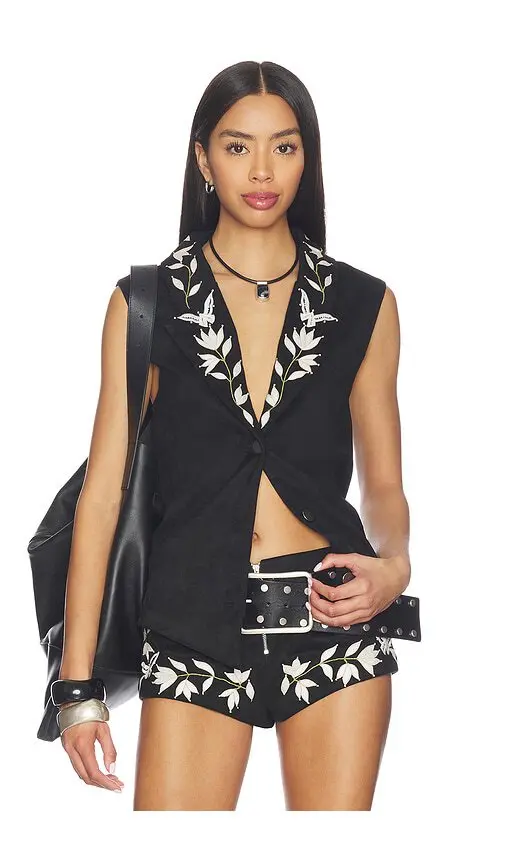 For Love & Lemons Weston Vest - Black