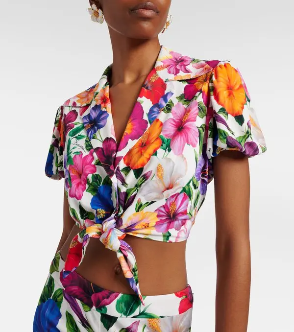 Dolce & Gabbana Floral Print Cropped Top
