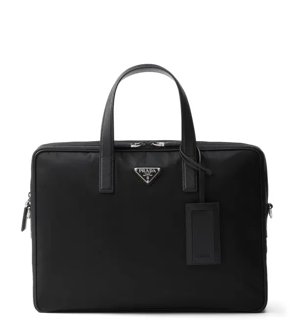 Prada Re-nylon And Saffiano Leather Briefcase