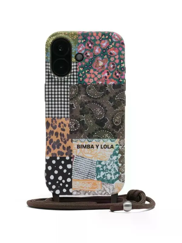 Bimba Y Lola Patchwork-print Iphone 16 Phone Case - Brown