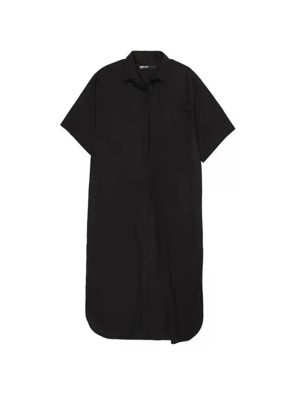 Bimba Y Lola Cotton Embroidered Shirt Dress - Black