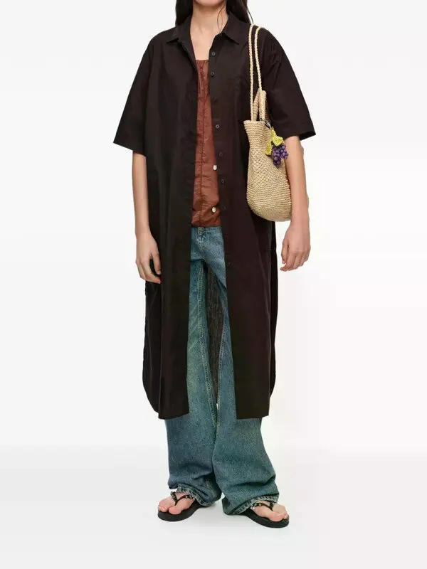 Bimba Y Lola Embroidered Back Shirt Dress