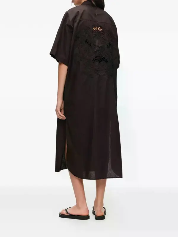 Bimba Y Lola Embroidered Back Shirt Dress