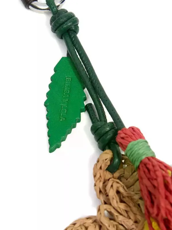 Bimba Y Lola Flower Pendant Raffia Keyring