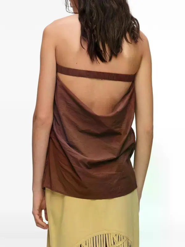 Bimba Y Lola Strapless Sequin-embellished Gathered Top