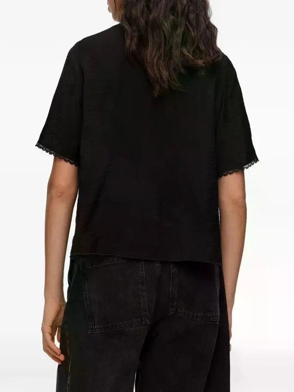 Bimba Y Lola Lace Trimmed V-neck Top