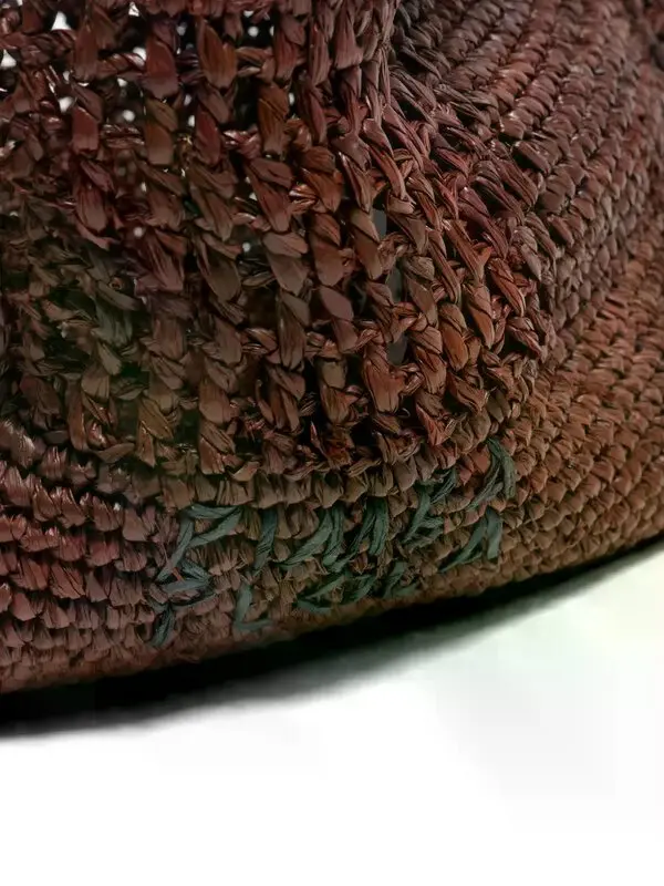Bimba Y Lola Large Raffia Shoulder Bag - Brown
